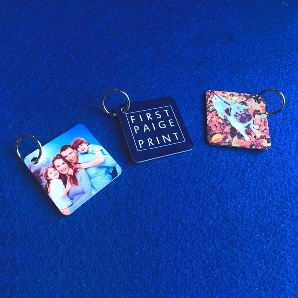 Dye-Sublimation Square Keyrings | First Paige Printers